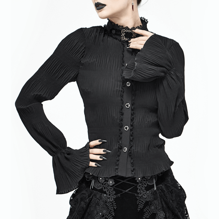 Women's Gothic Fashion: Button-Up Shirts & Blouses