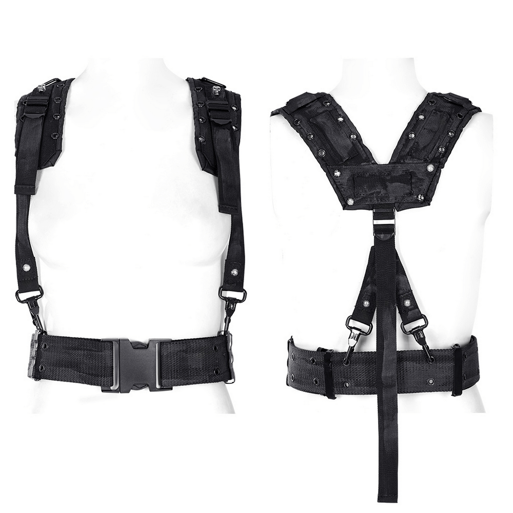 Adjustable Post-Apocalyptic Harness Belt with Suspenders