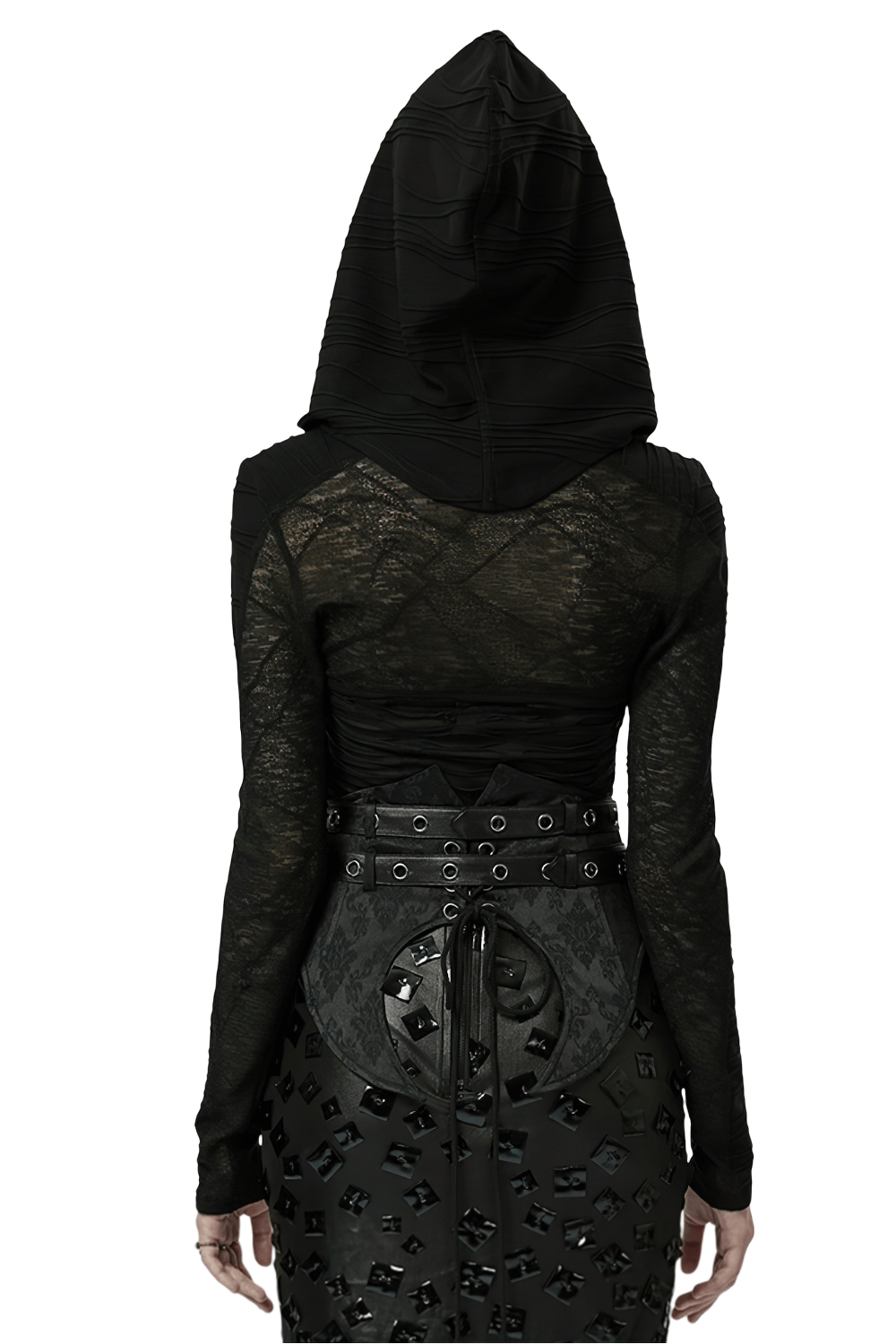 Elegant Female Punk Rave Black Gothic Bolero Top