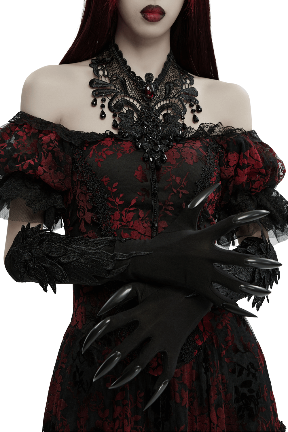 Dark Elegance: Touch of Gothic Gloves for Women