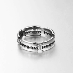 Charm Stainless Steel Bladed Ring / Fashion Punk Rock Silver Color Ring ...