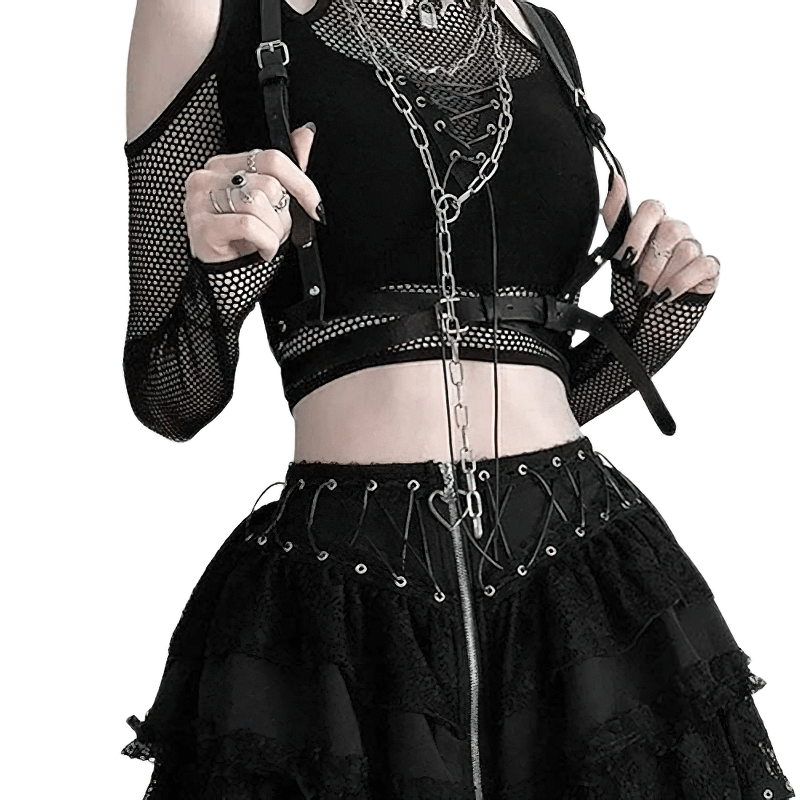 Gothic Feather Swallow-tailed Retro Black Waistcoat
